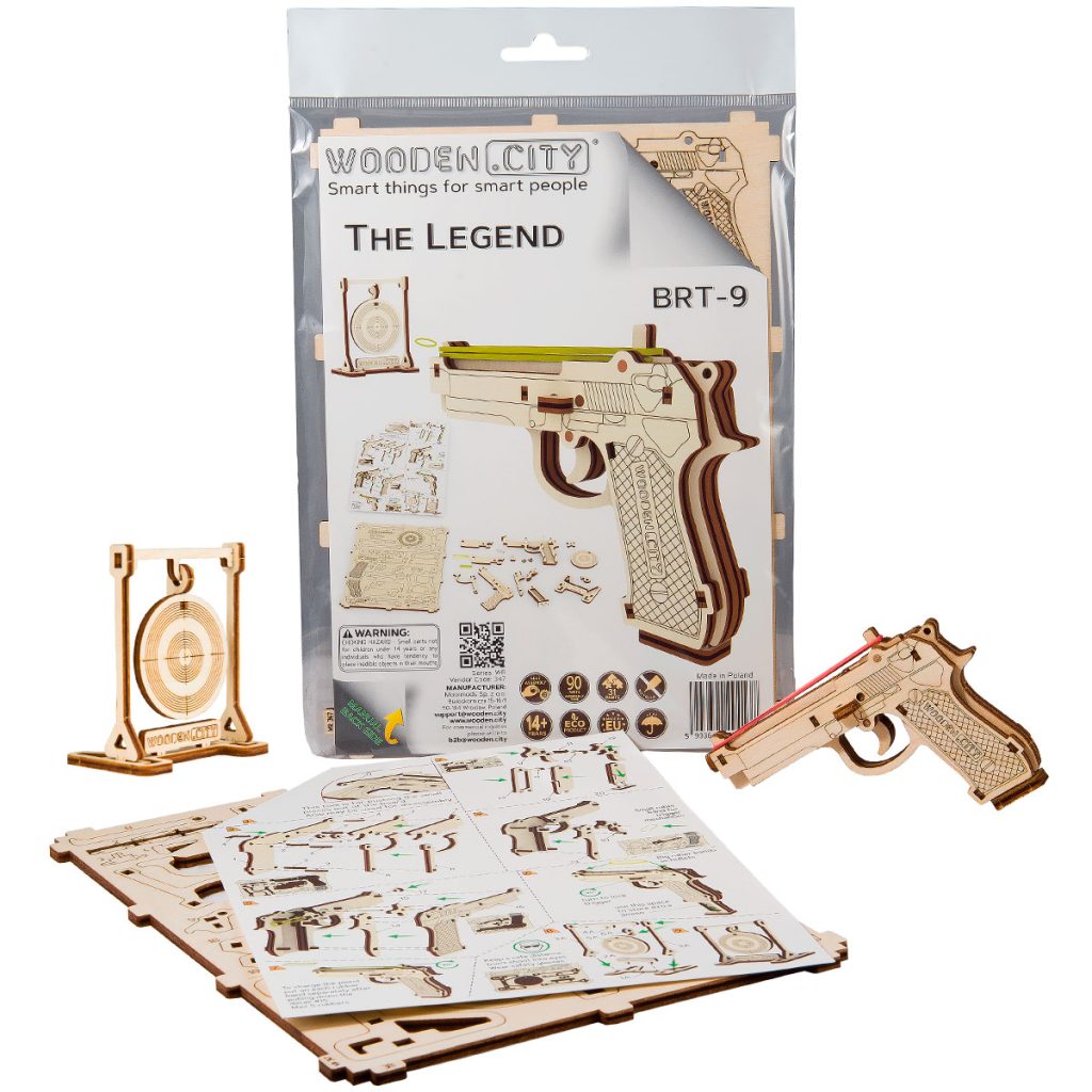 3D Wooden Gun Puzzles [Even +300 Pieces!] | Wooden.City