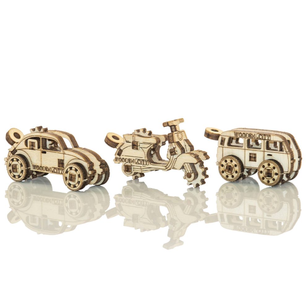 3D Wooden Car Puzzle - Widgets Vintage Transport | Wooden.City