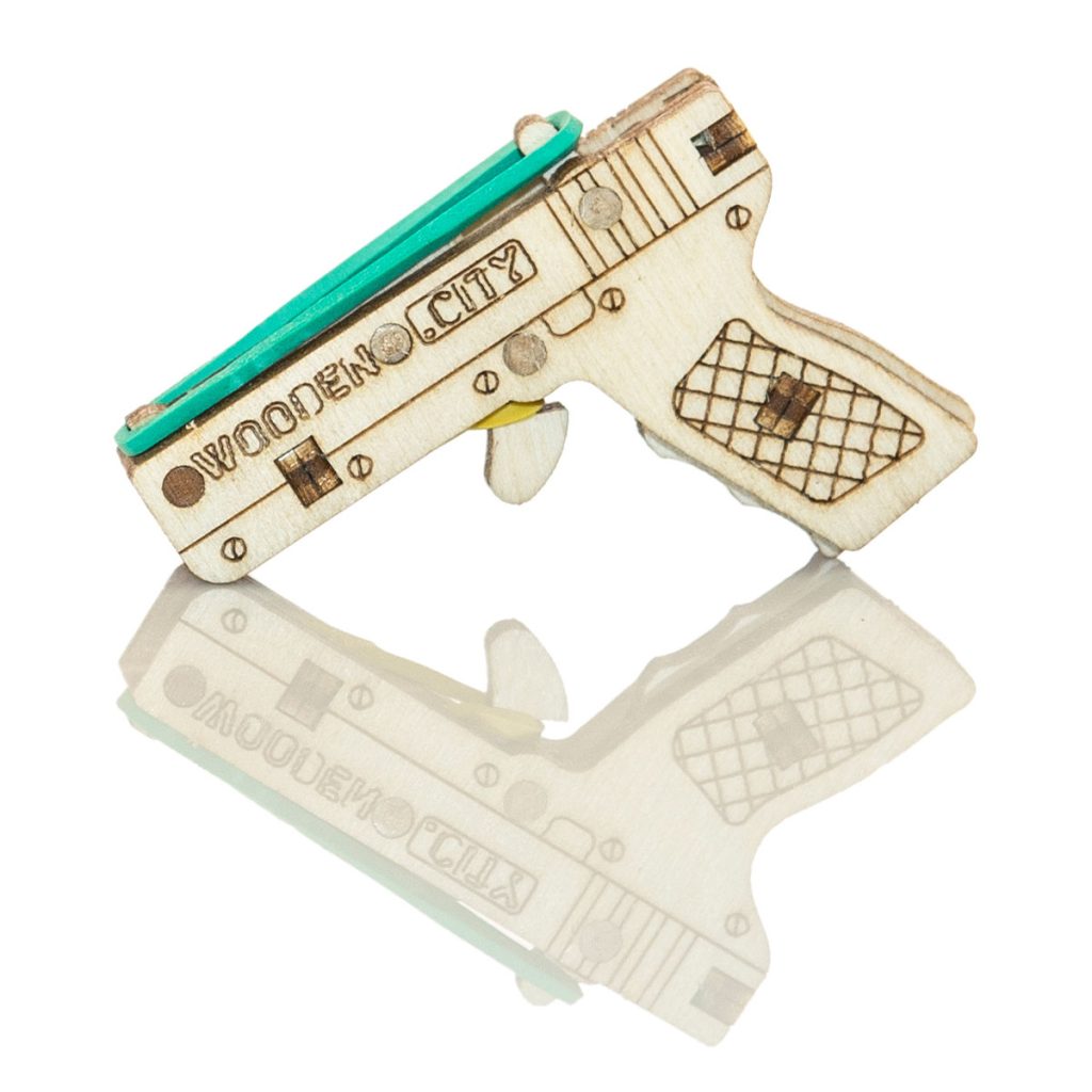 3D Wooden Gun Puzzle - Action Widgets | Wooden.City