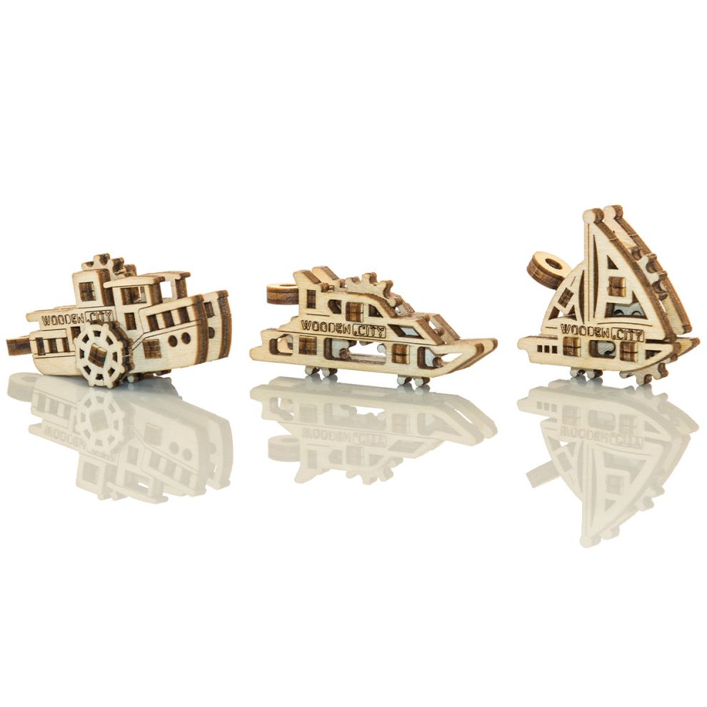 3D Wooden Puzzle - Widgets Ships | Wooden.City