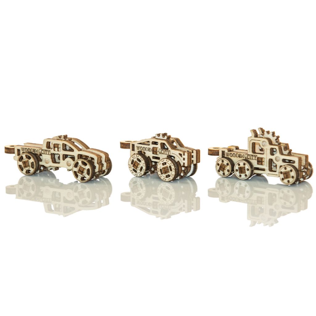 3D Wooden Car Puzzle - Widgets Trucks | Wooden.City