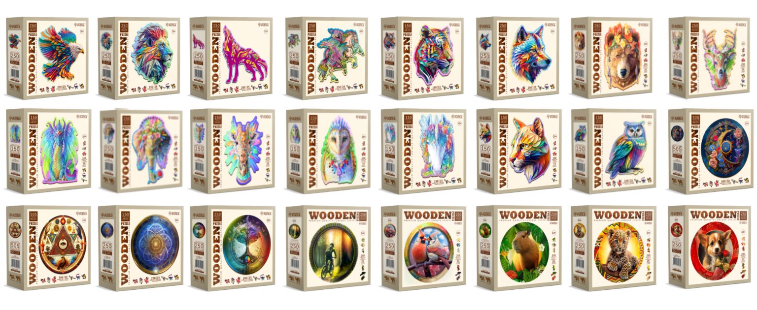 Wooden Puzzle 150 Gaudy Cougar | Wooden.City